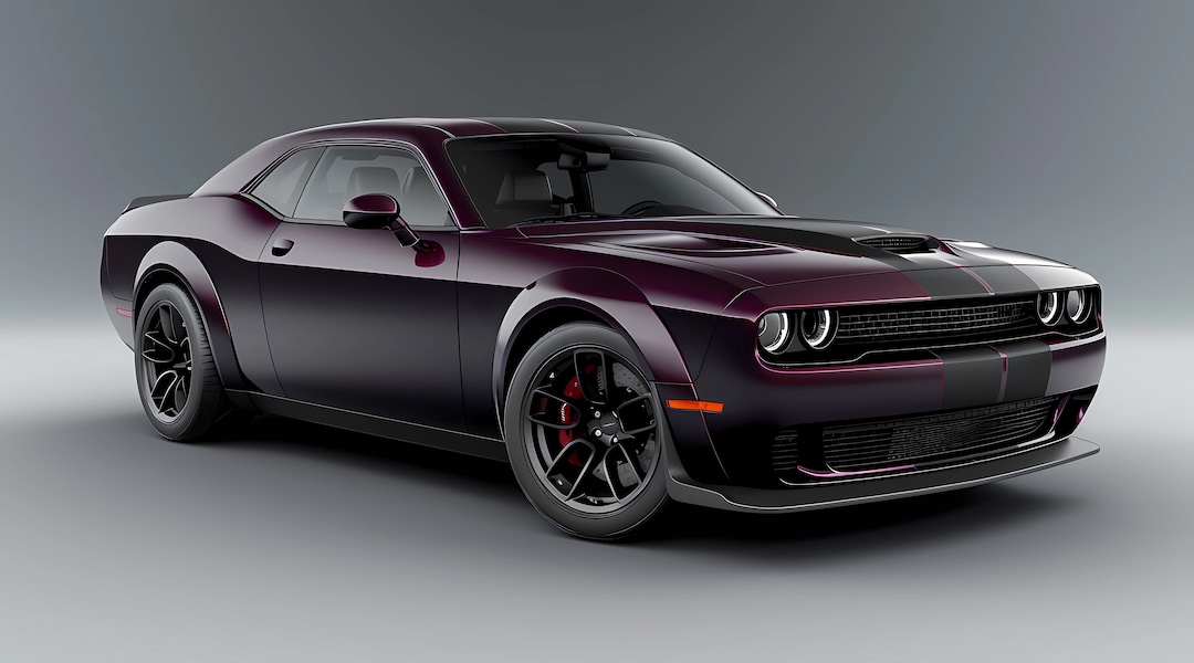 Purple Dodge Challenger Hellcat - Etsy