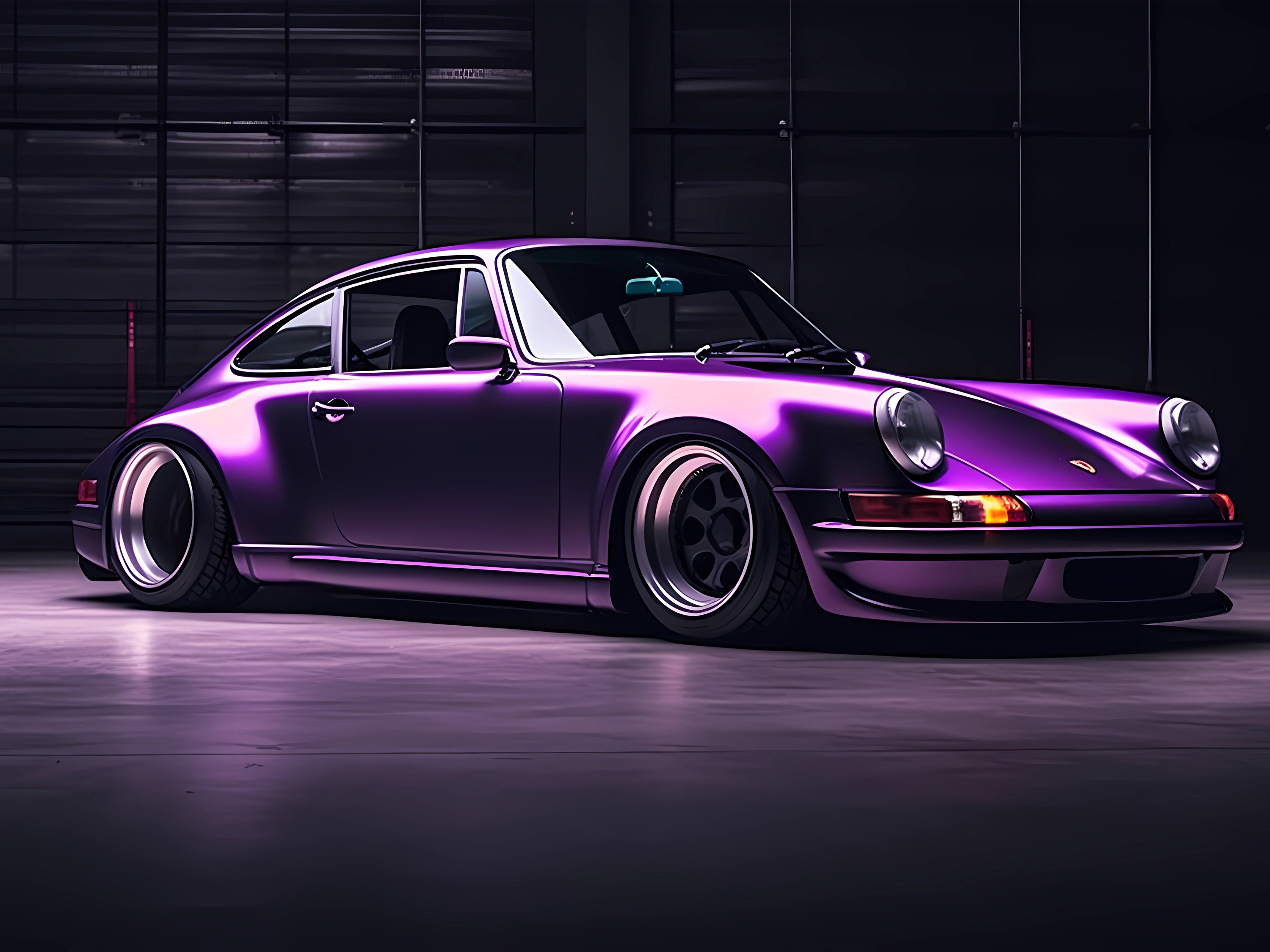 Classic Purple Porsche 911 - Etsy