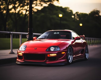 Printable Toyota Supra MK4 GT3 Race Car Front View Digital Poster ...