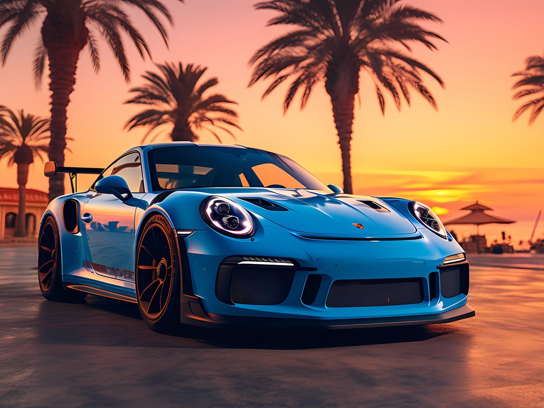 Miami Blue Porsche 911 - Etsy