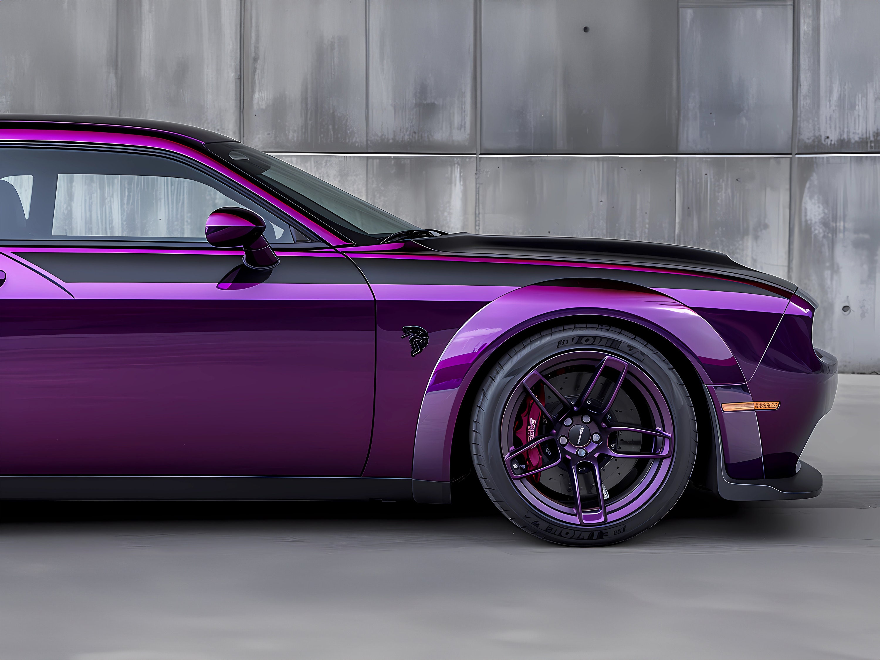 Purple Dodge Challenger Hellcat - Etsy