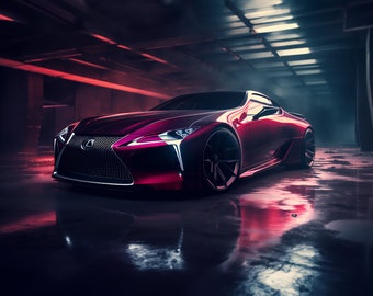Lexus LC500 - Car Poster Print | Automotive Wall Art | Car Lover Gift ...