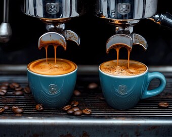 Espresso Machine Digital Print - Etsy