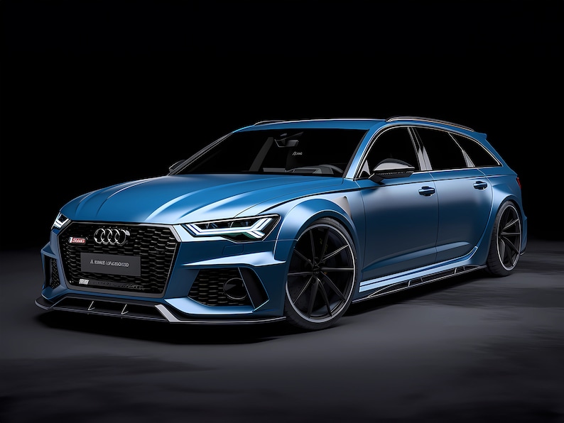 Blue Audi RS6 Avant - Etsy