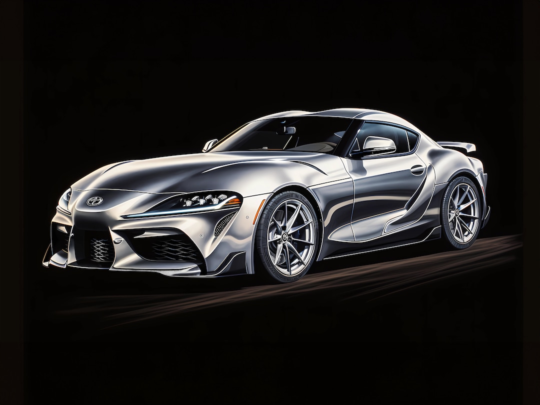 Silver Toyota Supra - Etsy
