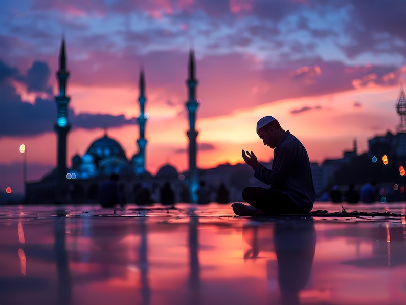 Islamic Art Muslim Praying - Etsy