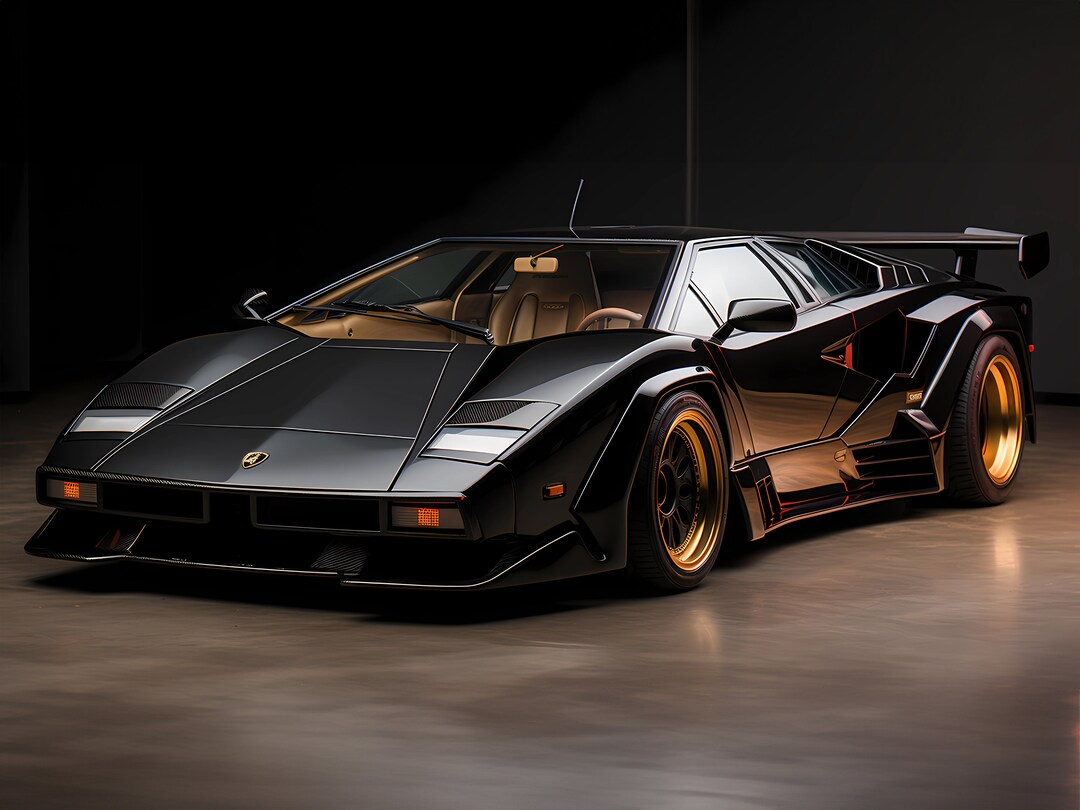 Black Lamborghini Countach - Etsy