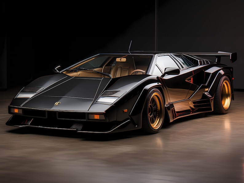 Black Lamborghini Countach - Etsy
