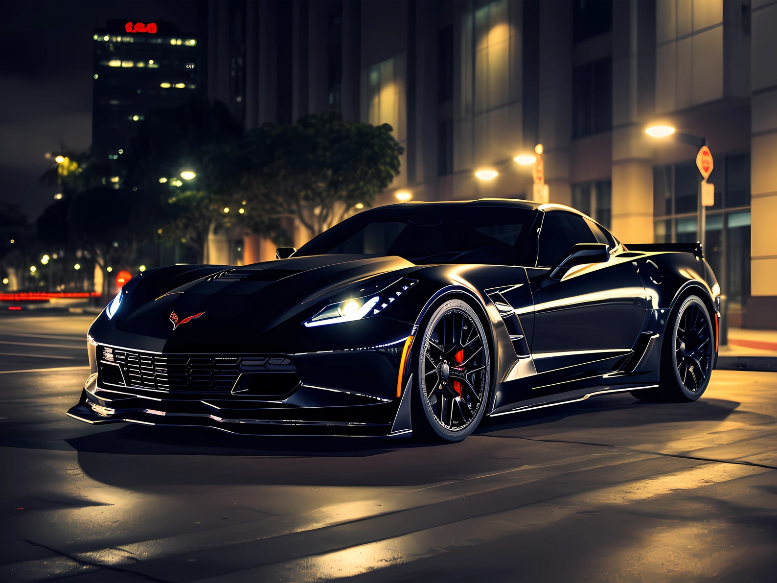 Black C7 Corvette Z06 - Etsy