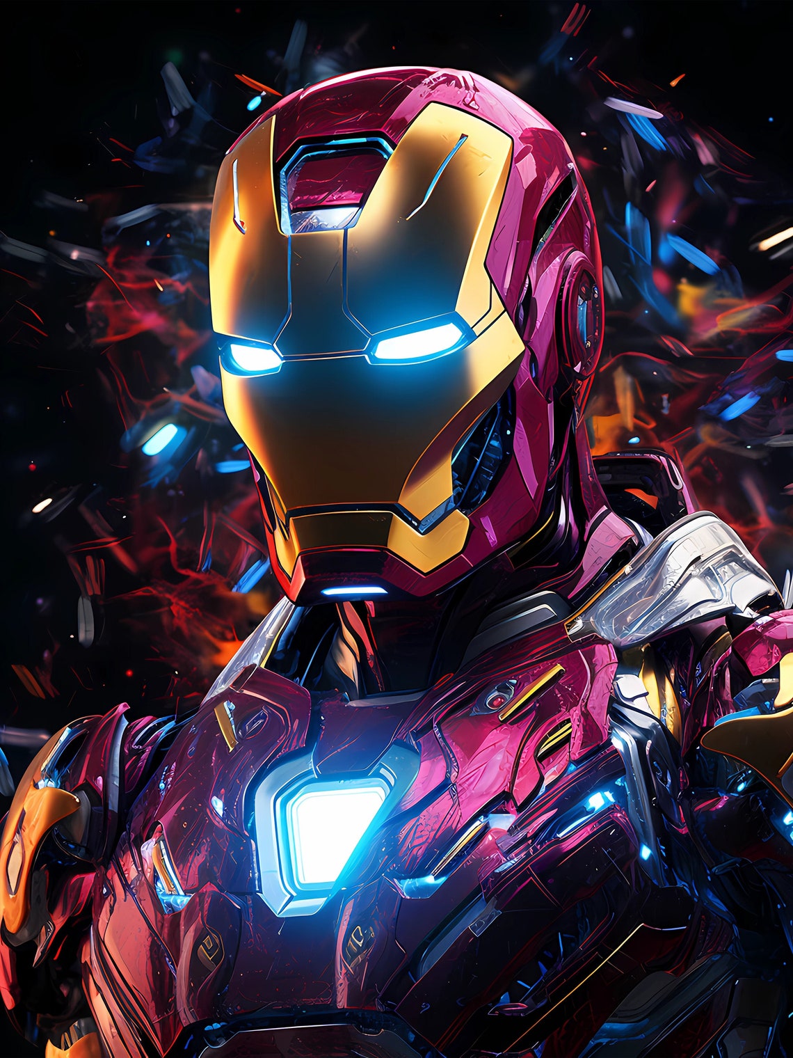 Colorful Iron Man 2 - Etsy