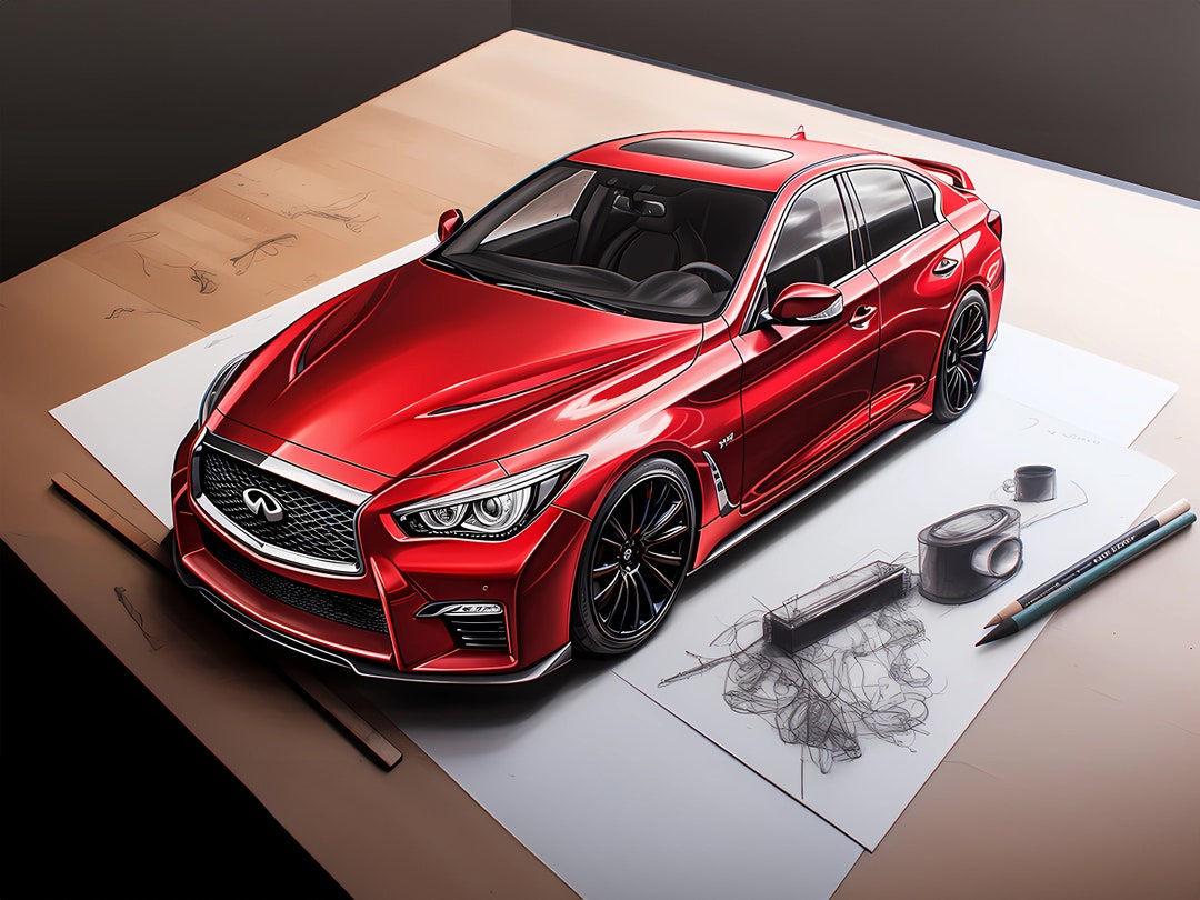 Infiniti Q50 Sketch Art - Etsy