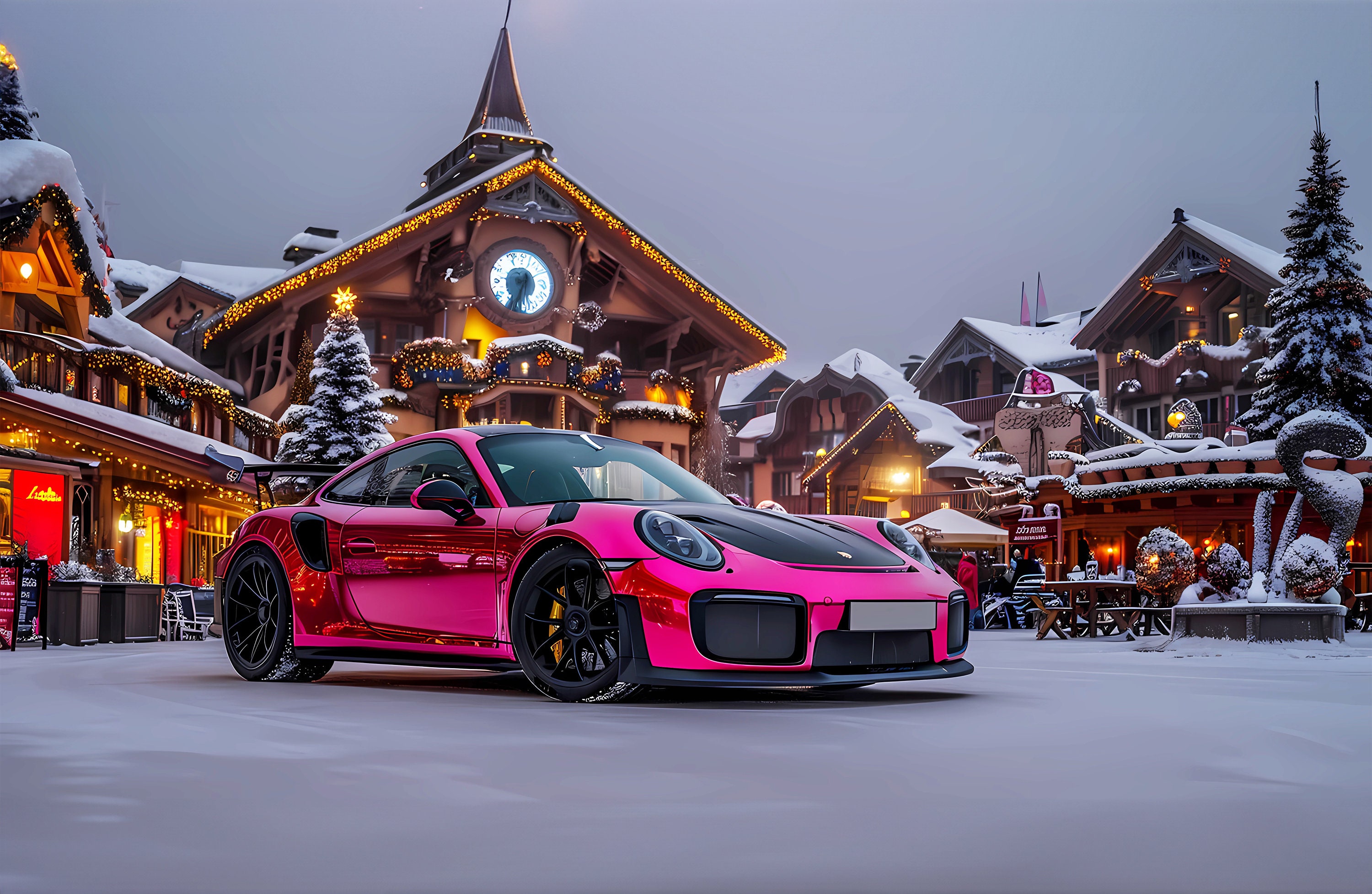 Pink Porsche 911 - Etsy