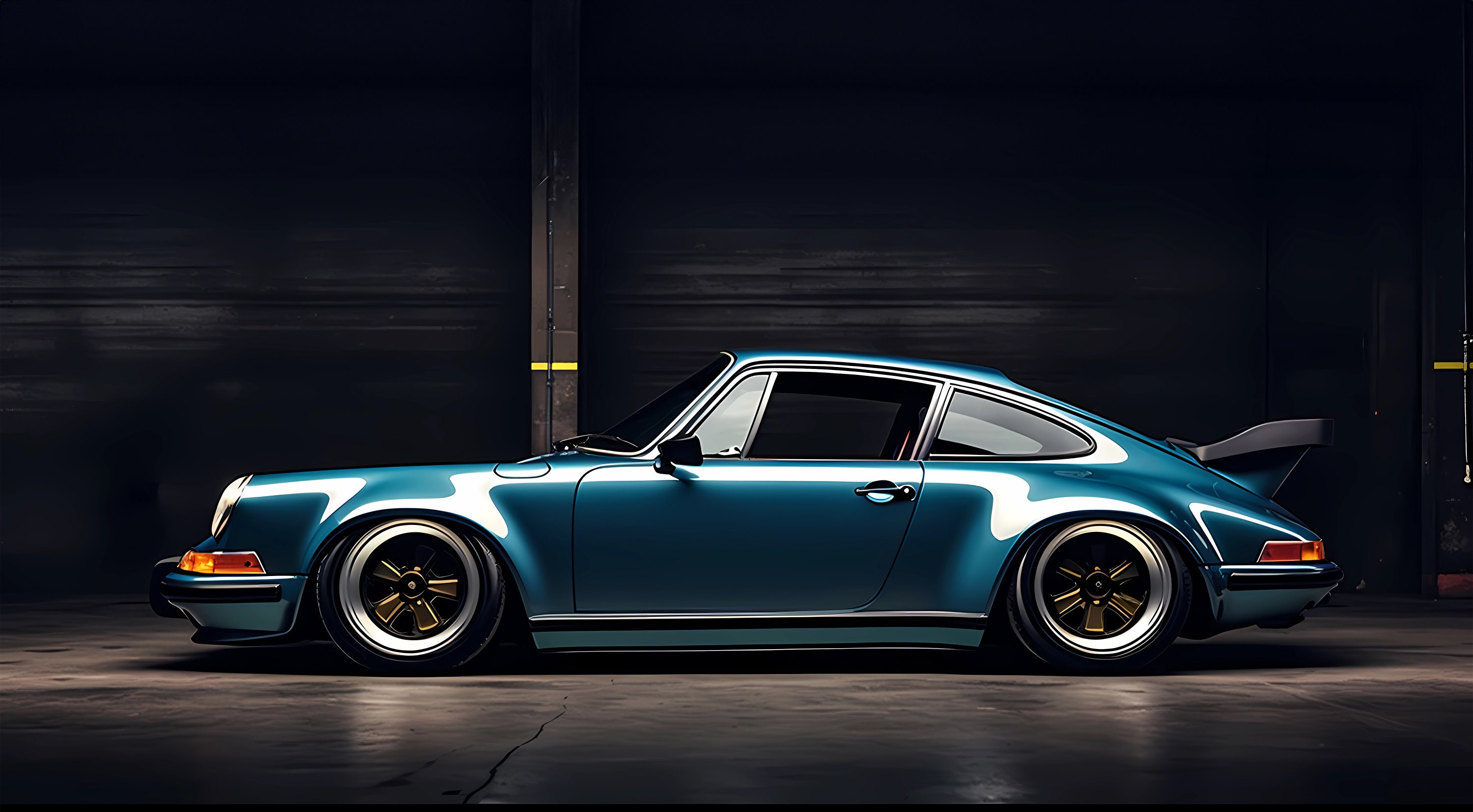 Classic Blue Porsche 911 - Etsy