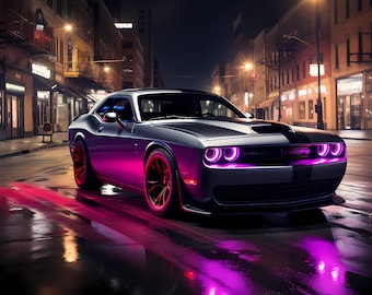 Pink Dodge Challenger Hellcat - Etsy
