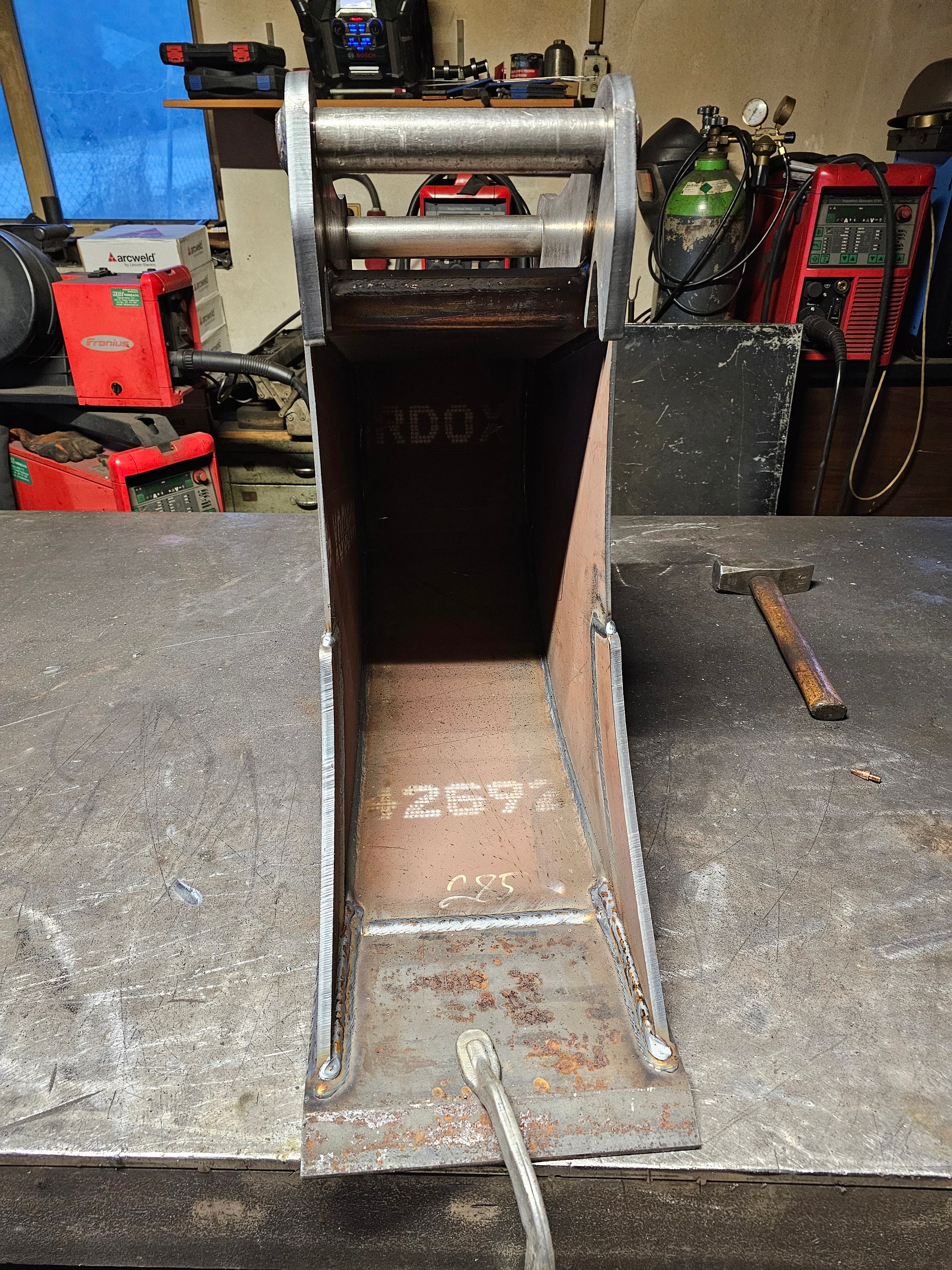 Excavator Bucket 300mm 3-6 Ton .circle 40mm Dxf Lasercut, Cnc Plasma ...