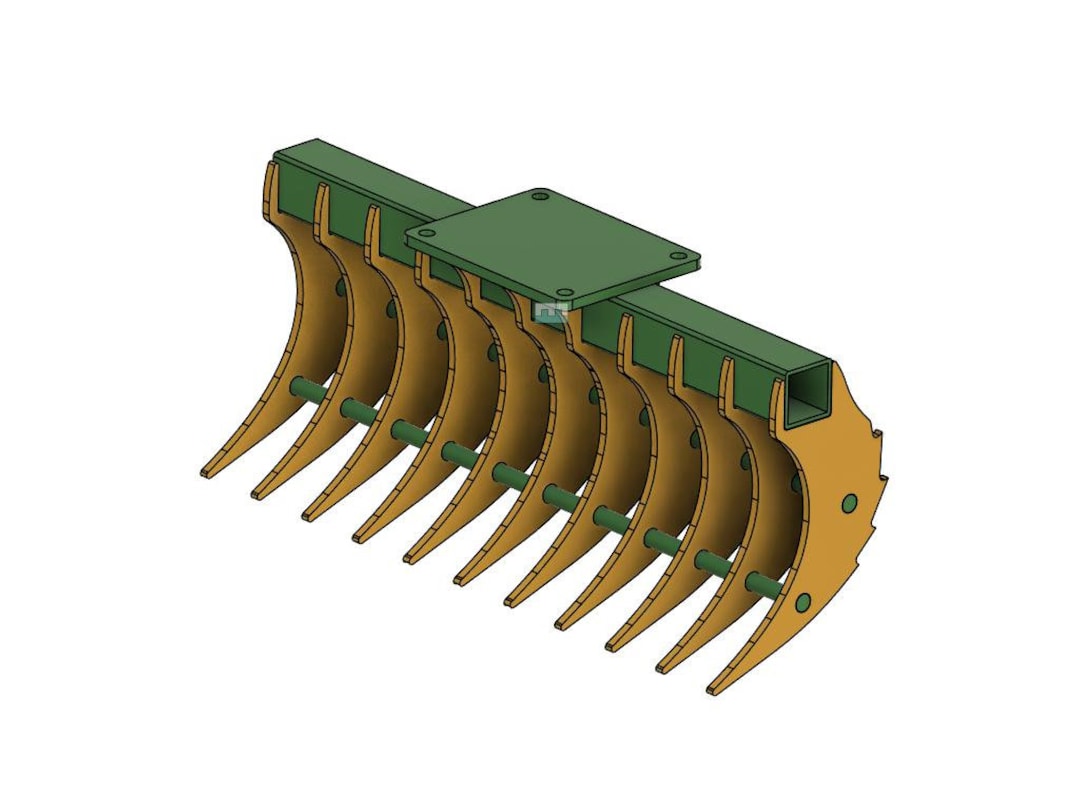 Rake 1000 Dxf File Lasercut,plasmacut,watercut, Garden,forest,excavator ...