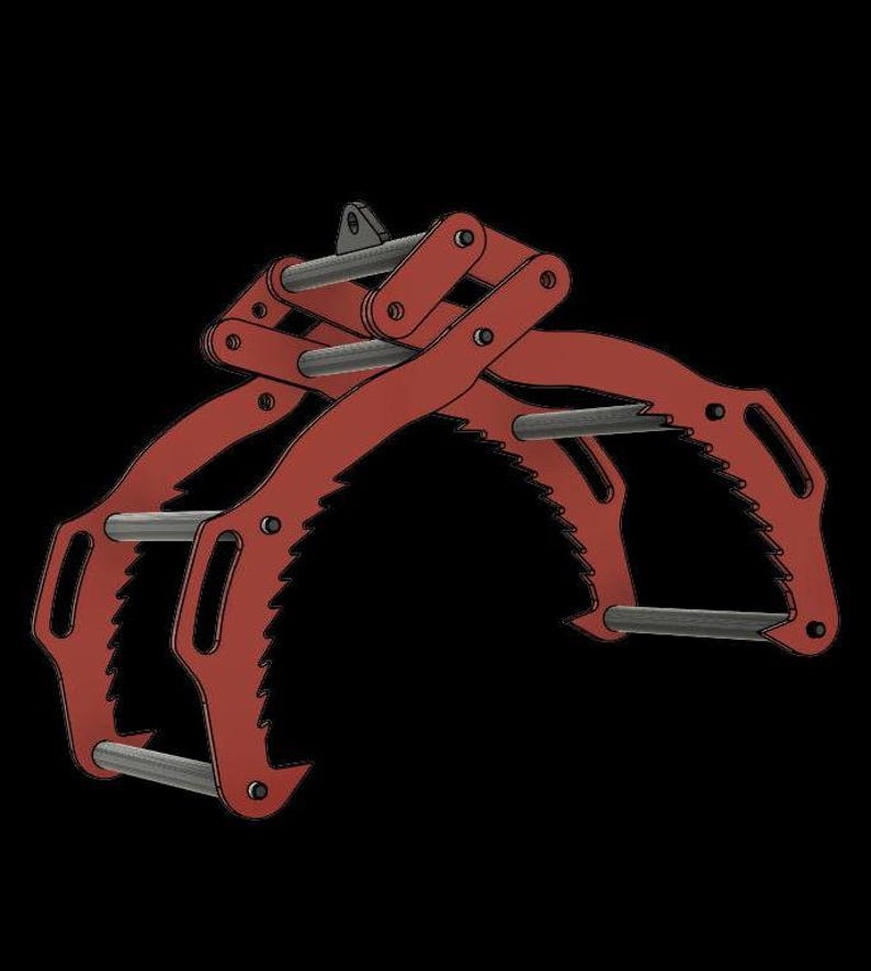 800mm Forestry Grapple DXF File: Log Clamp, Timber Claw Hook - Etsy