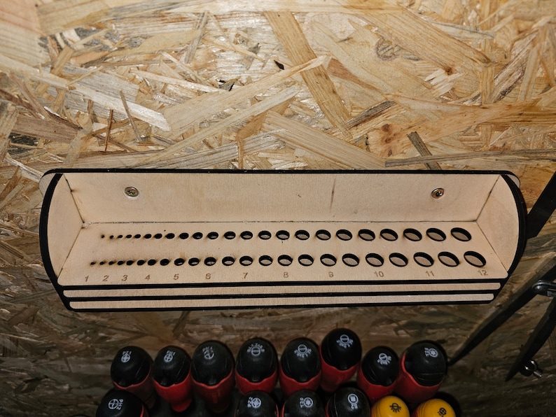 Wall Drill Bit Holder, 4mm Plywood .dxf File DIY Lasercut .workshop ...