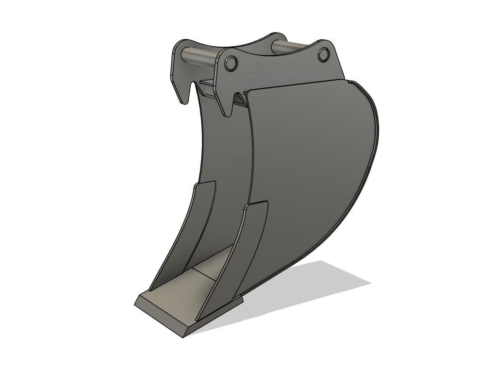 Excavator Bucket 300mm 3-6 Ton .circle 40mm Dxf Lasercut, Cnc Plasma ...