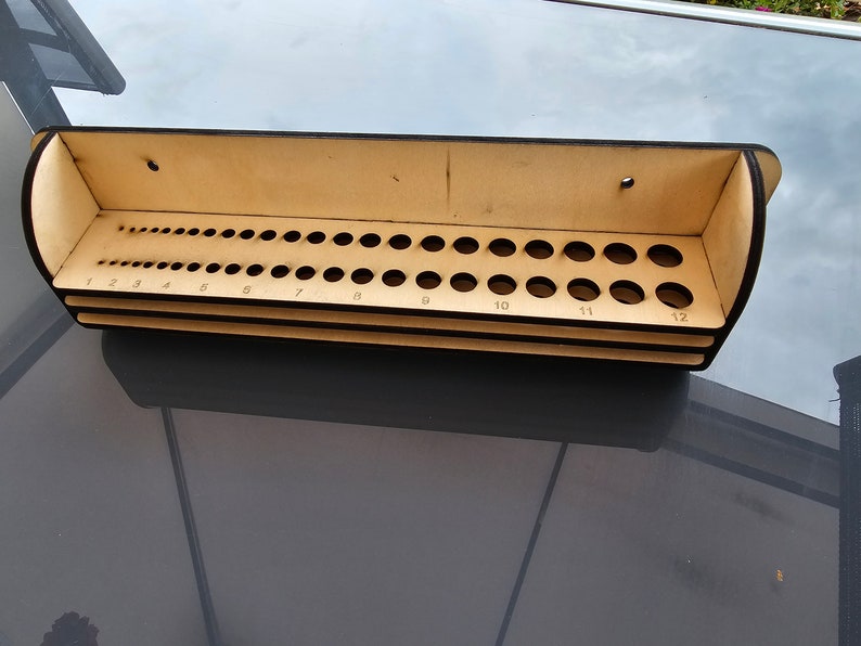 Wall Drill Bit Holder, 4mm Plywood .dxf File DIY Lasercut .workshop ...