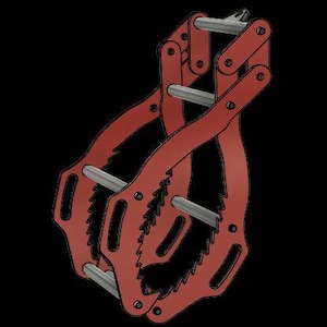 800mm Forestry Grapple DXF File: Log Clamp, Timber Claw Hook - Etsy