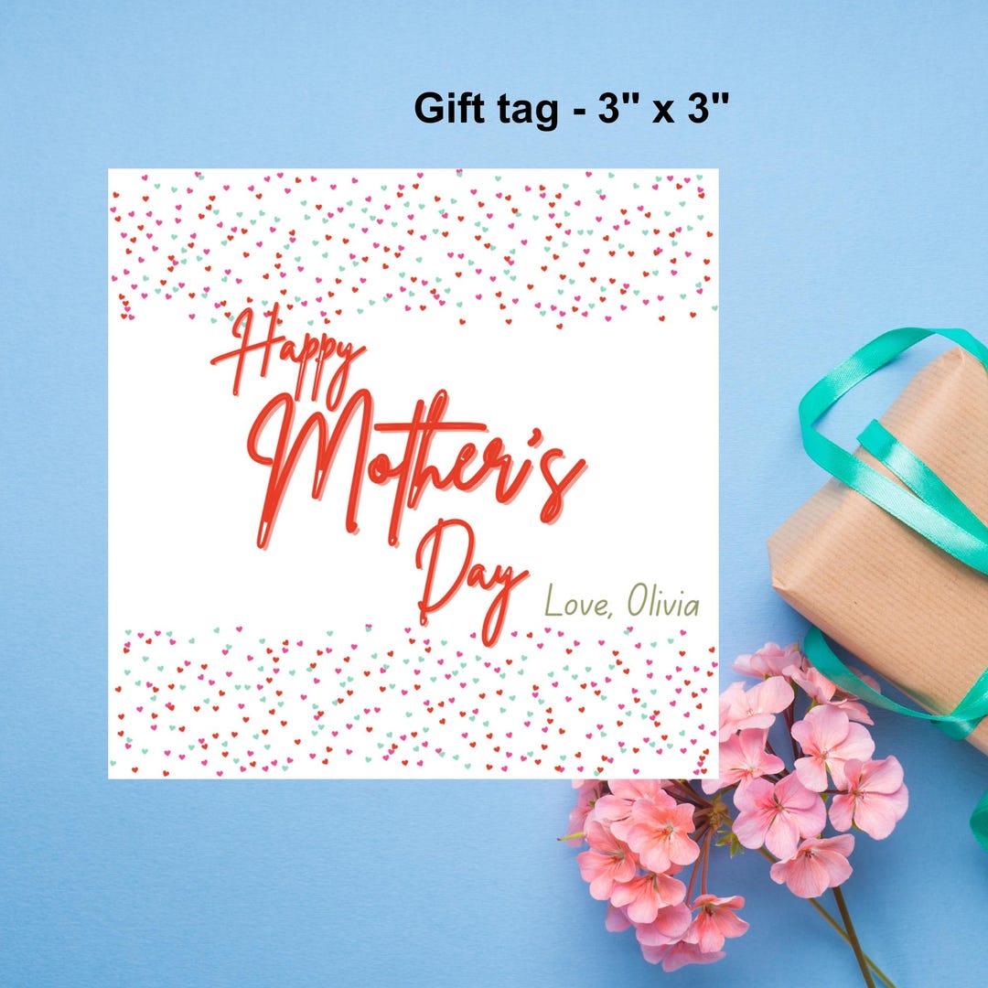 Mothers Day Custom Gift Tag Template Printable Mothers Day Editable Tag ...