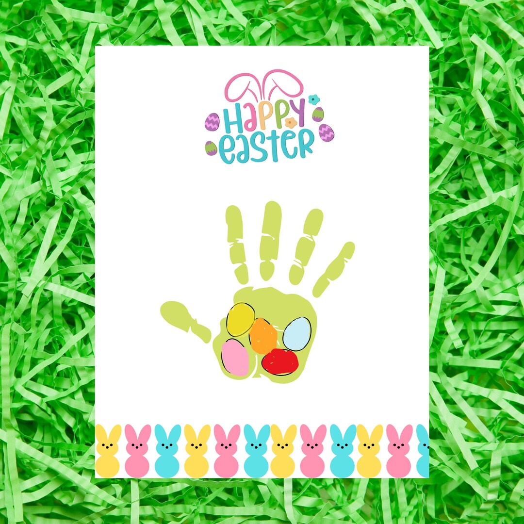 Easter Handprint Craft DIY Keepsake Kids Preschool Toddler School Baby ...