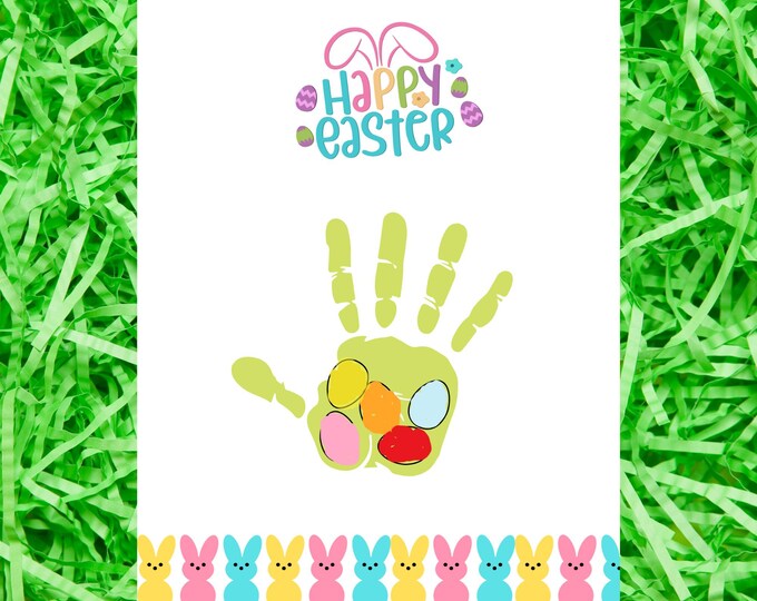 Easter Handprint Craft DIY Keepsake Kids Preschool Toddler School Baby ...