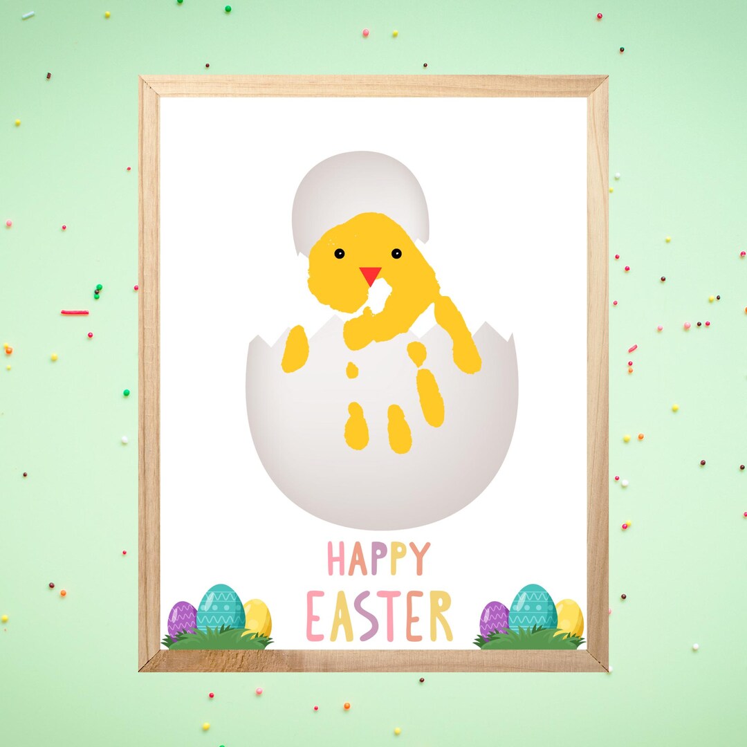 Easter Handprint Craft DIY Keepsake Kids Preschool Toddler School Baby ...