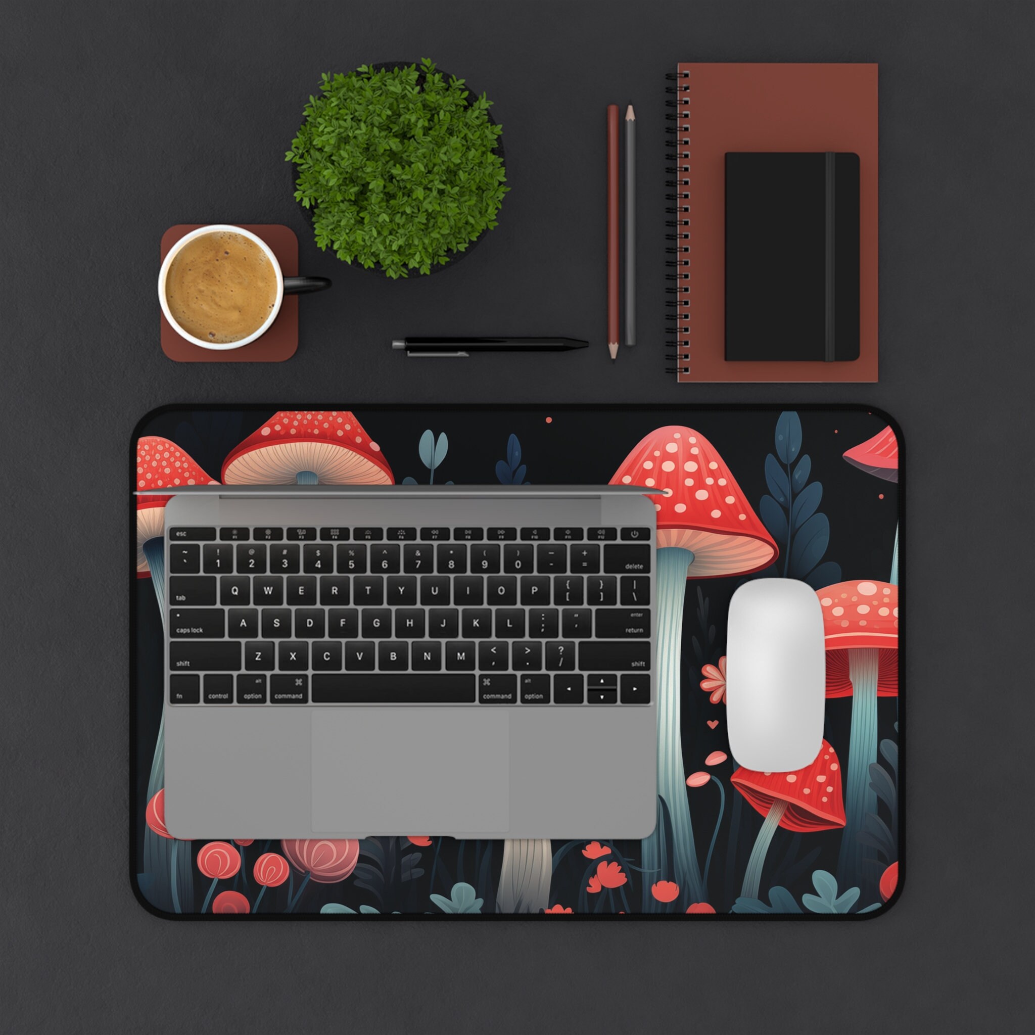 Cottagecore Desk Mat, Mushroom Deskmat, Plant Desk Mat, Keyboard Mat ...