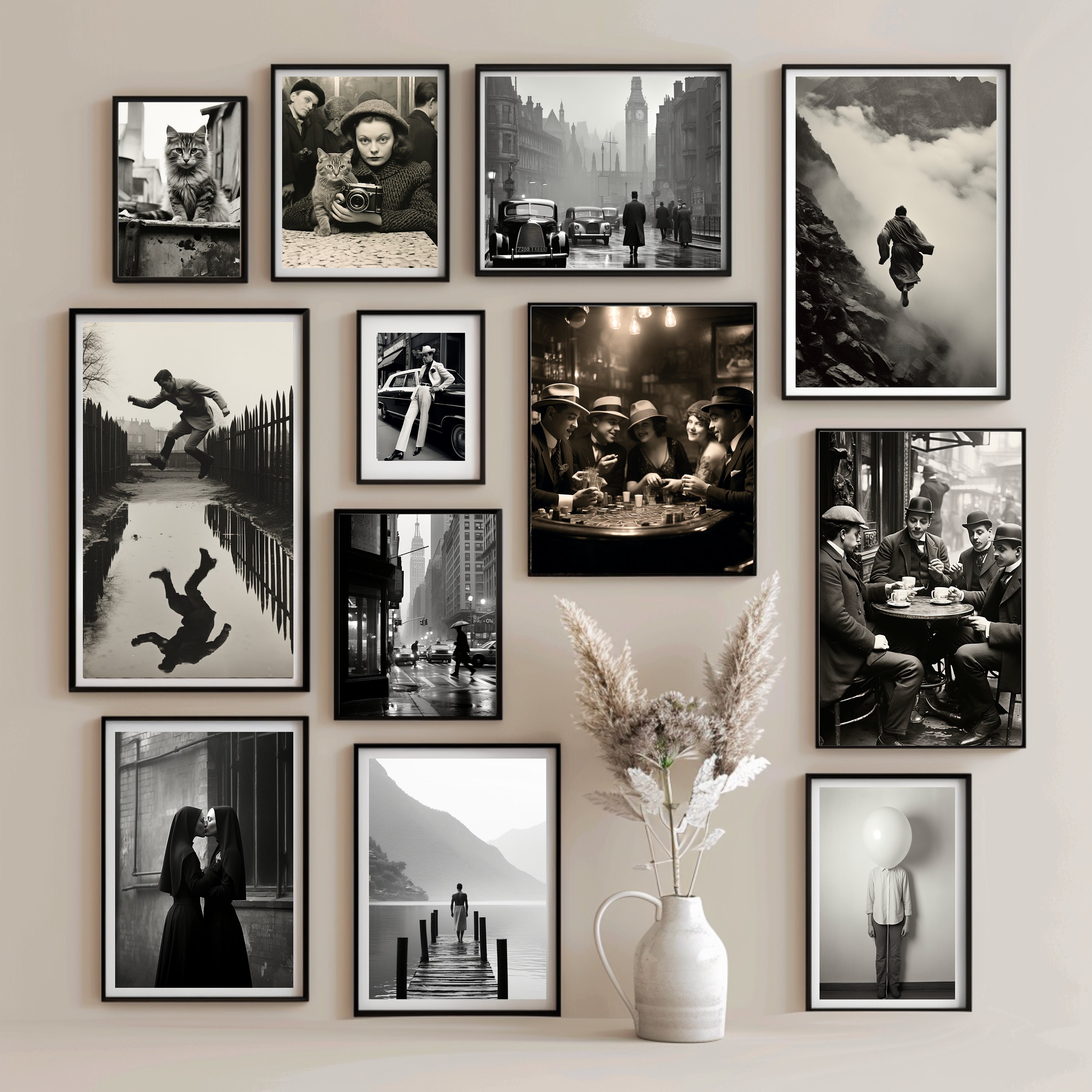 Black and White Prints Art Gallery Instant Download Wall Art Home Decor ...