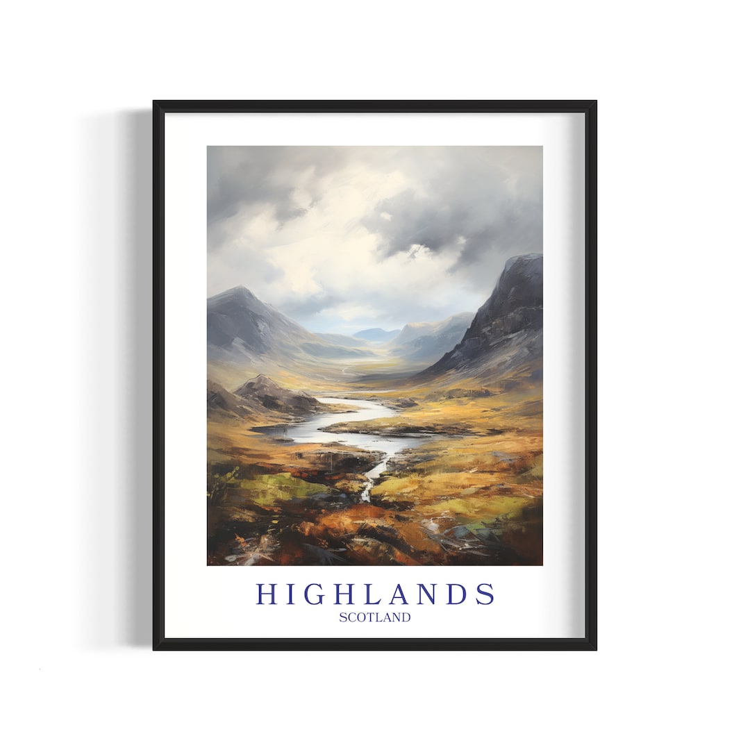 Scottish Highlands Art Scottish Highlands Print Travel Print Wall Art ...