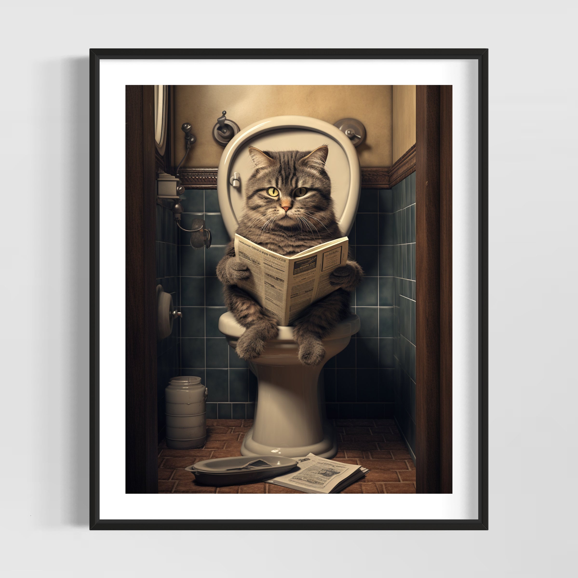 Animals on the Toilet Prints Set of 18 Digital Prints Animal Wall Decor ...