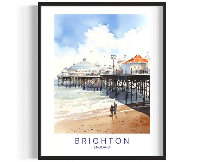 Brighton Pier Brighton Print Brighton Illustration Coastal Prints ...