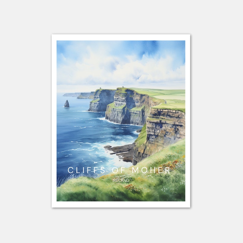 Cliffs of Moher Travel Art Print Digital Download Travel Posters ...