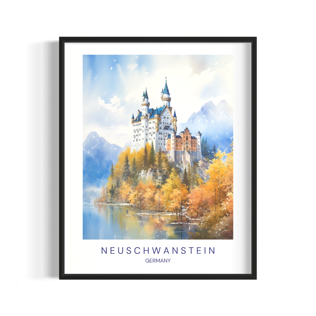 Neuschwanstein Castle Germany Travel Art Print Digital Download Travel ...