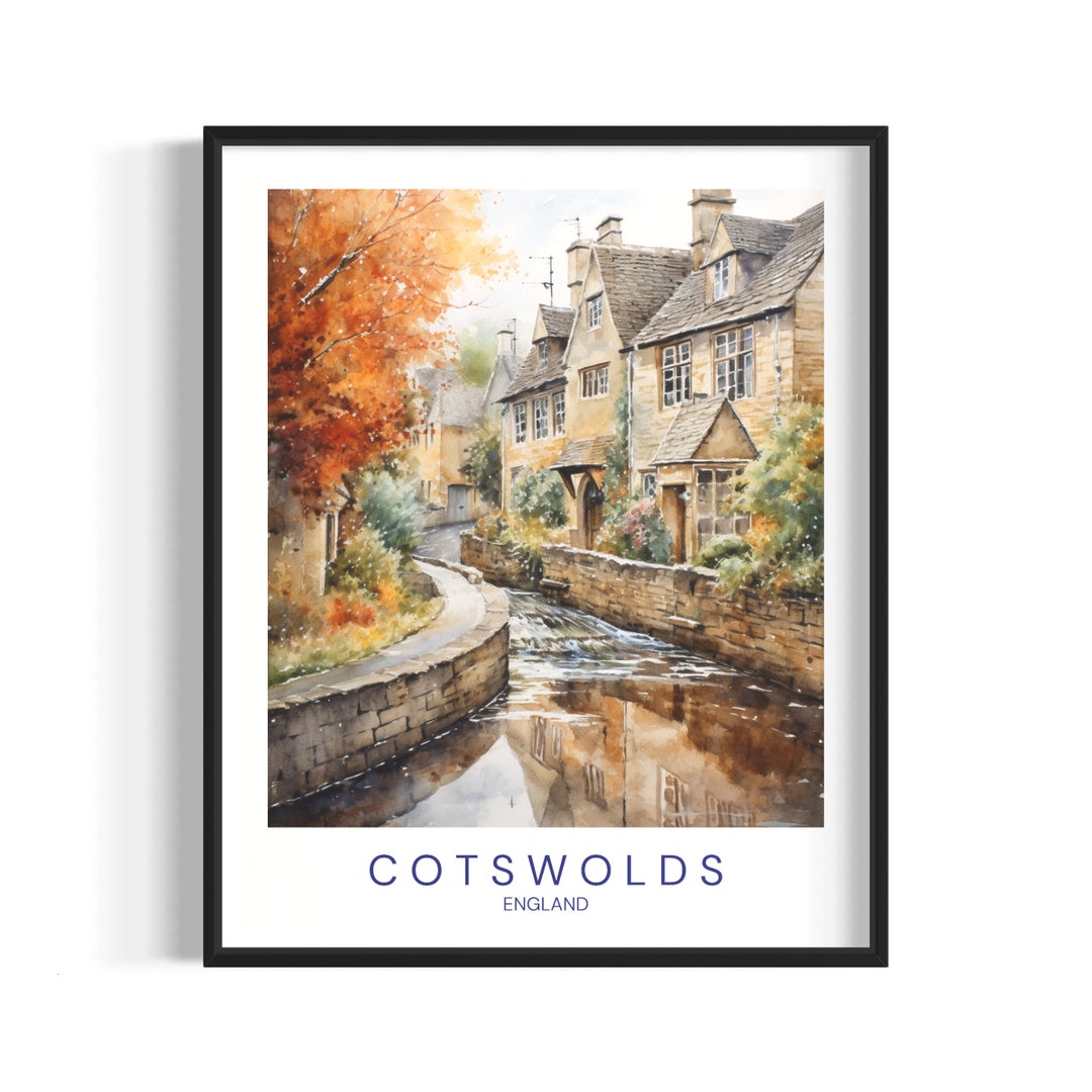 Cotswolds England Wall Decor Any City Any Destination Custom ...