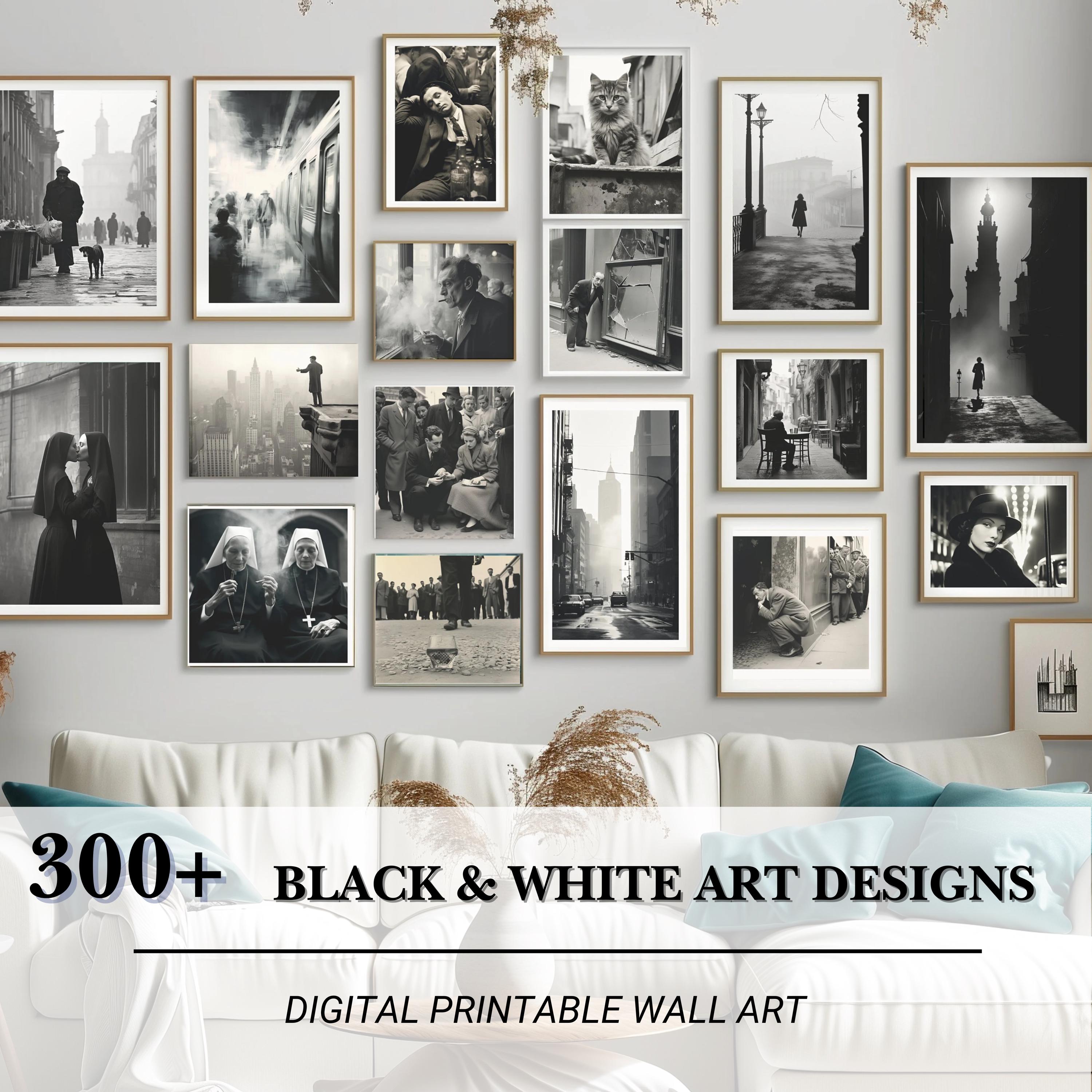 Black and White Prints Art Gallery Instant Download Wall Art Home Decor ...