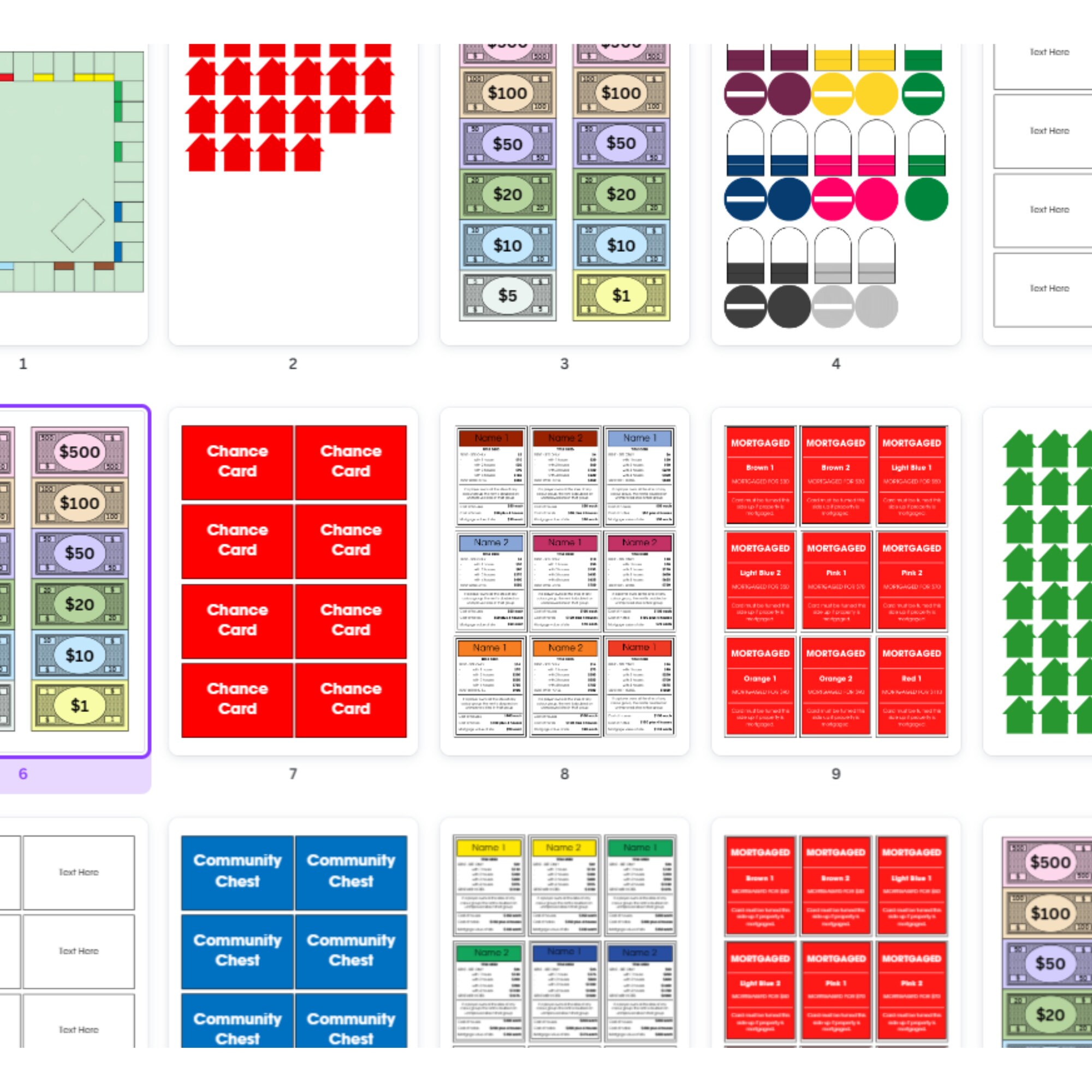 Custom Monopoly Board Game Template | Digital Print | Perfect for Games ...