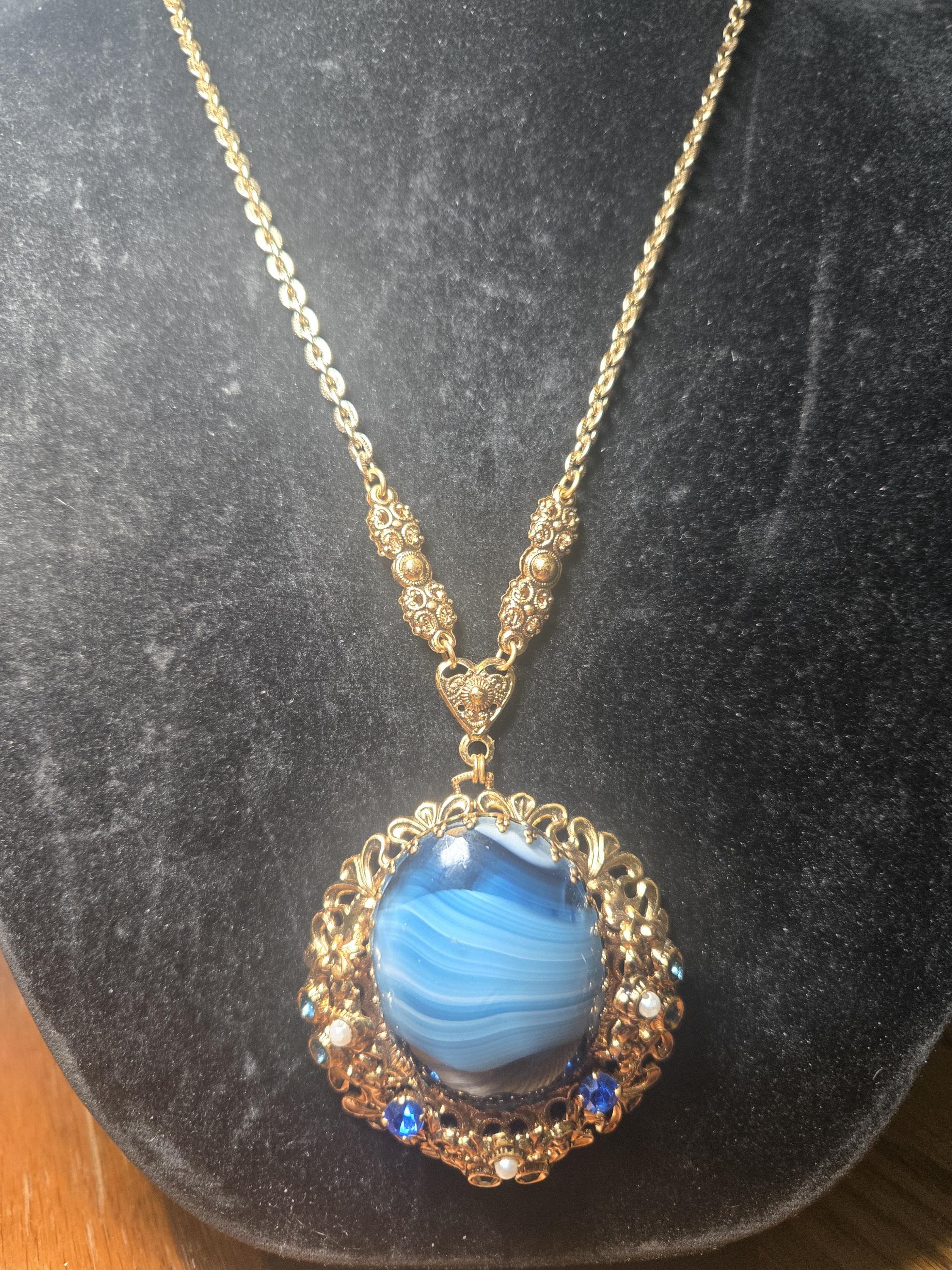 Vintage Western Germany Filigree Necklace - Etsy