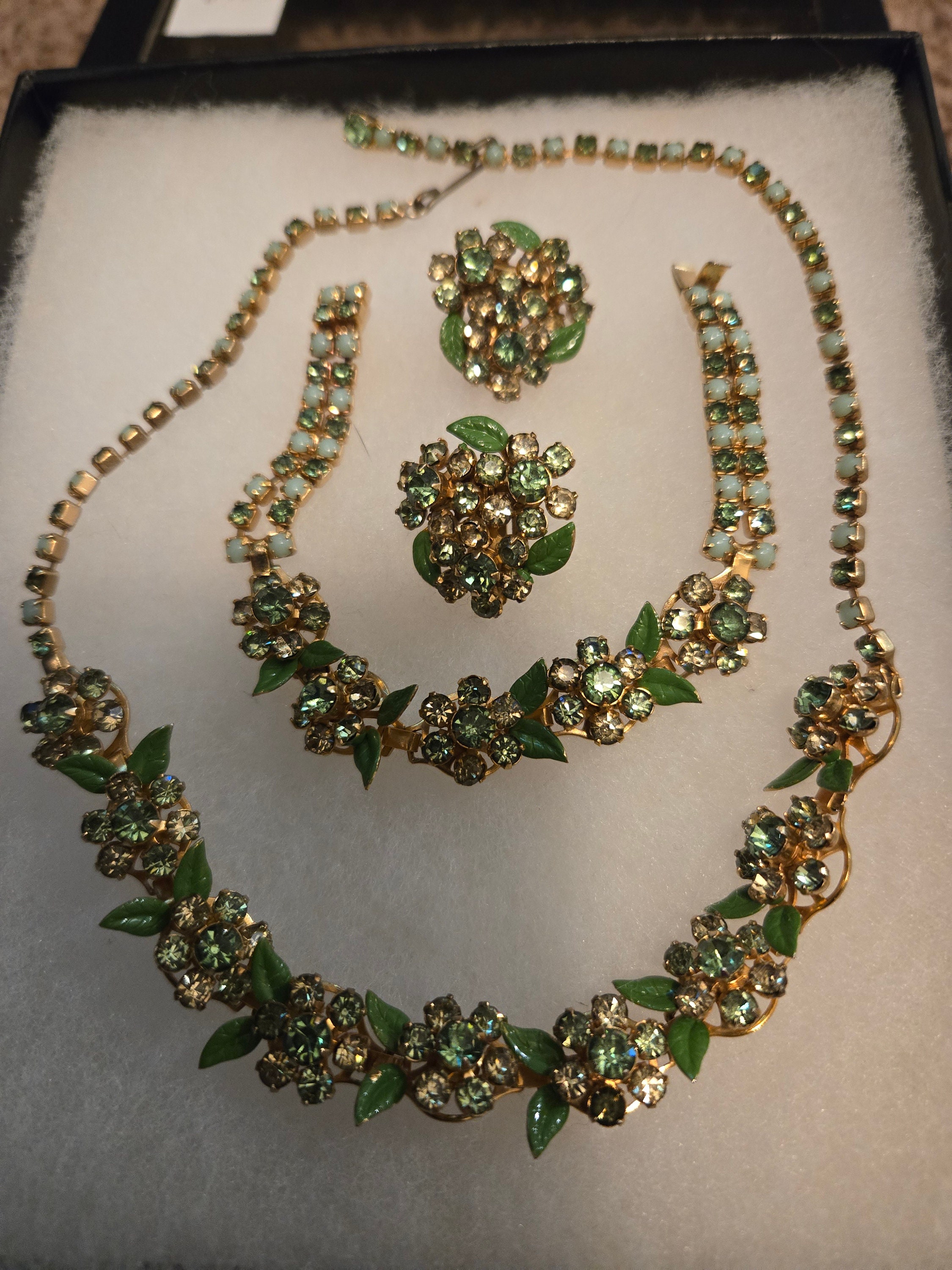 Weiss Bracelet Necklace and Earrings Set - Etsy