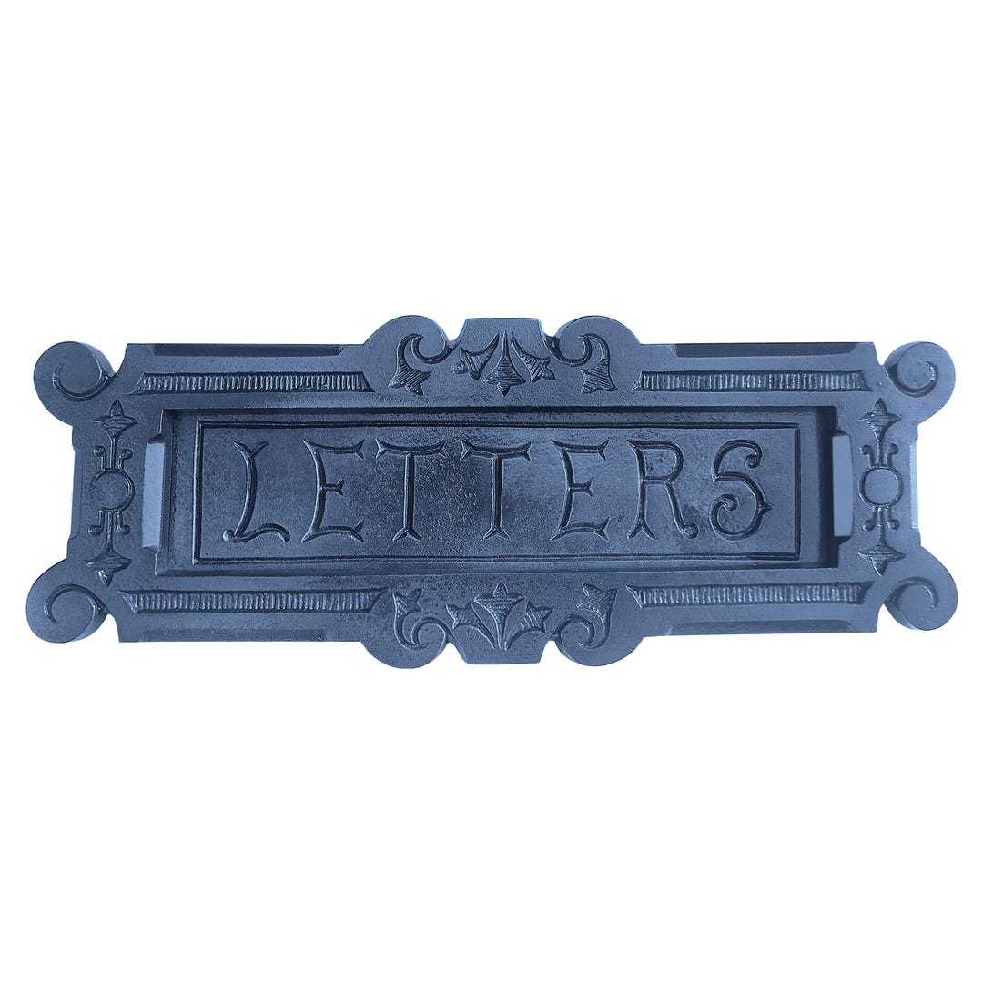 Rustic Cast Iron Door Letter Plate: Vintage Decorative Postal Cover - Etsy