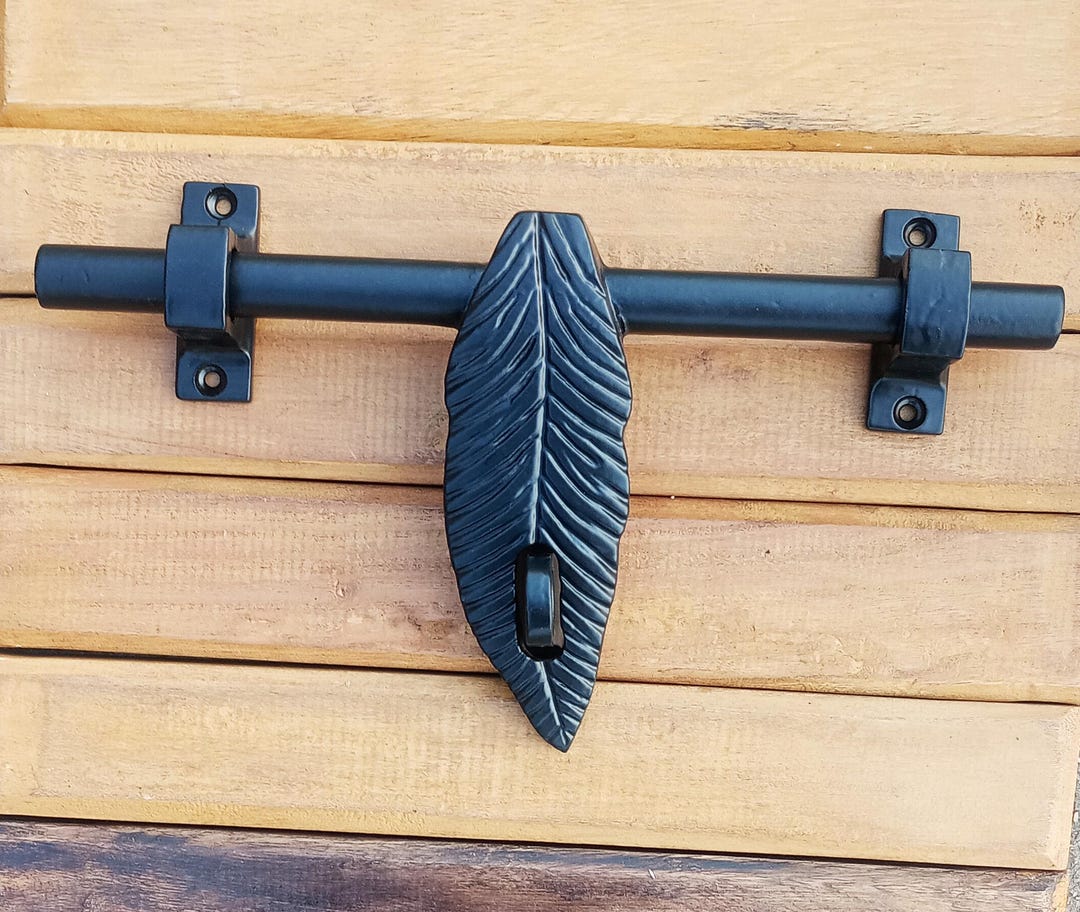 Cast Iron Gate Latch – Wrought Iron Slide Bolt Door Lock, Rustic ...