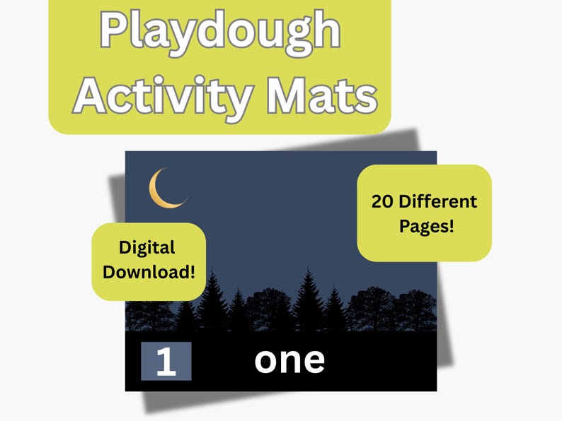 Star Themed Printable Activity Playdough Mats, Montessori, Math ...