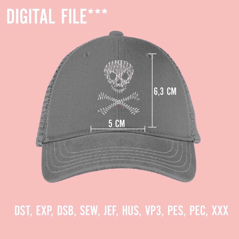 SKULL EMBROIDERY FILE - Etsy