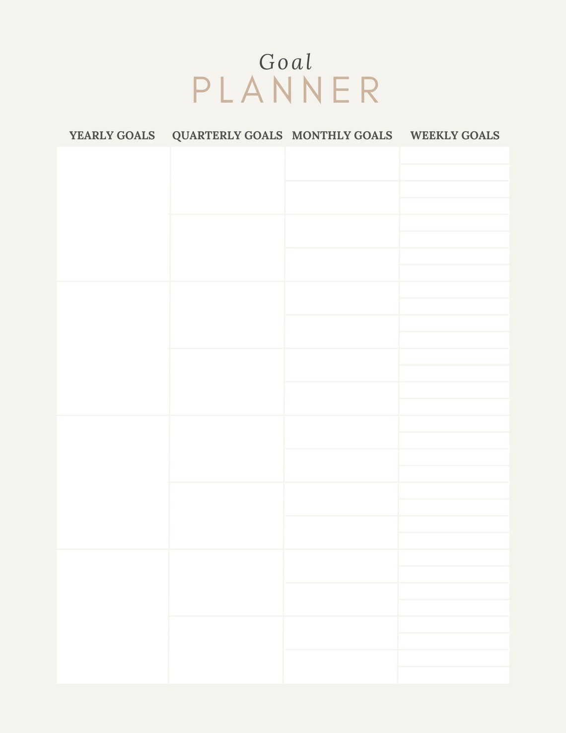 10 Page Printable Personal Success Planner - Etsy