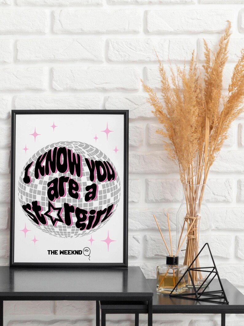 The Weeknd Poster Stargirl Interlude Starboy Digital Wall Art Lyric Art ...
