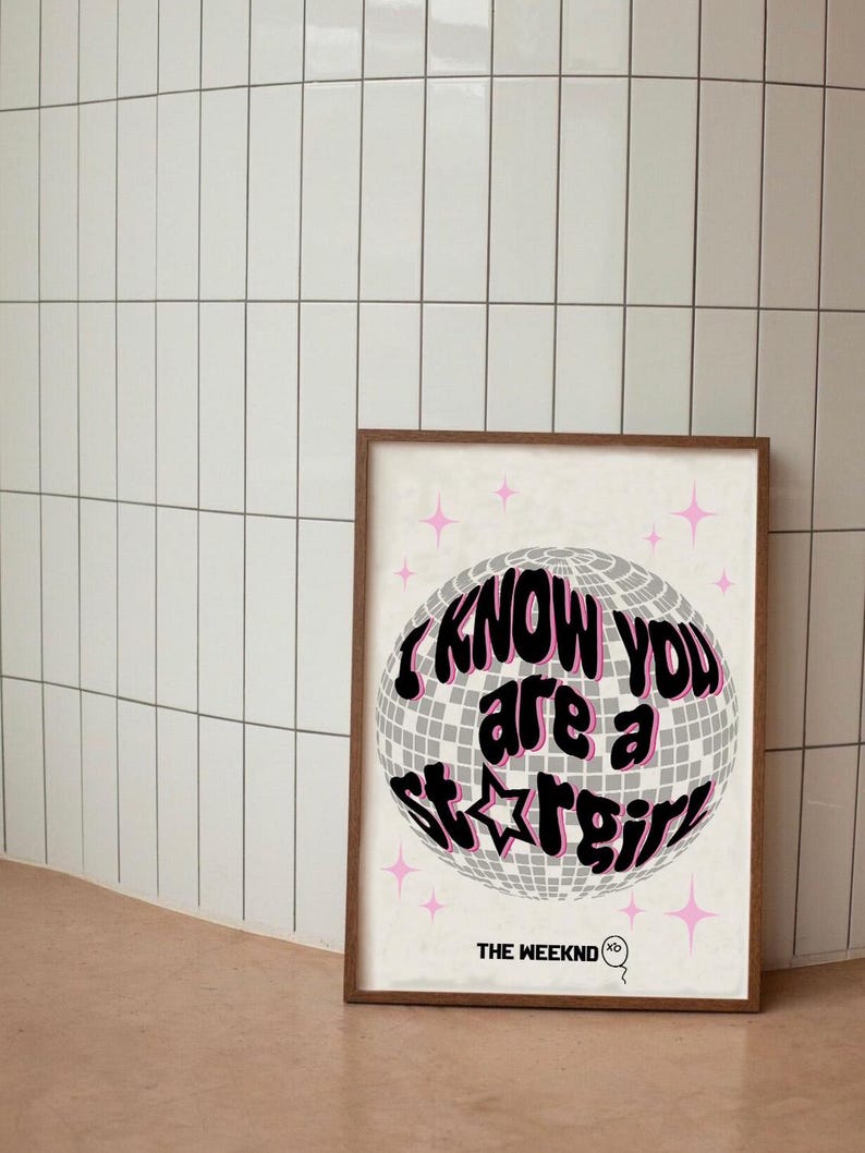 The Weeknd Poster Stargirl Interlude Starboy Digital Wall Art Lyric Art ...