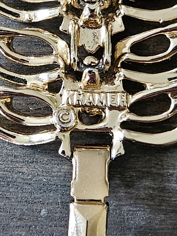 Vintage Kramer signed textured brushed gold and silve… - Gem