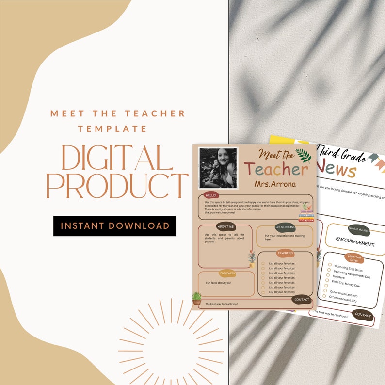 Meet the Teacher Classroom, Weekly News Canva Editable Template - Etsy